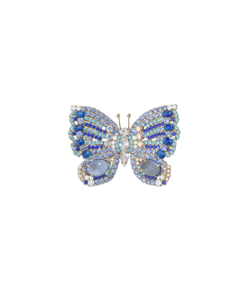 Small Butterfly in Crystal AB / Aqua / Light Sapphire
