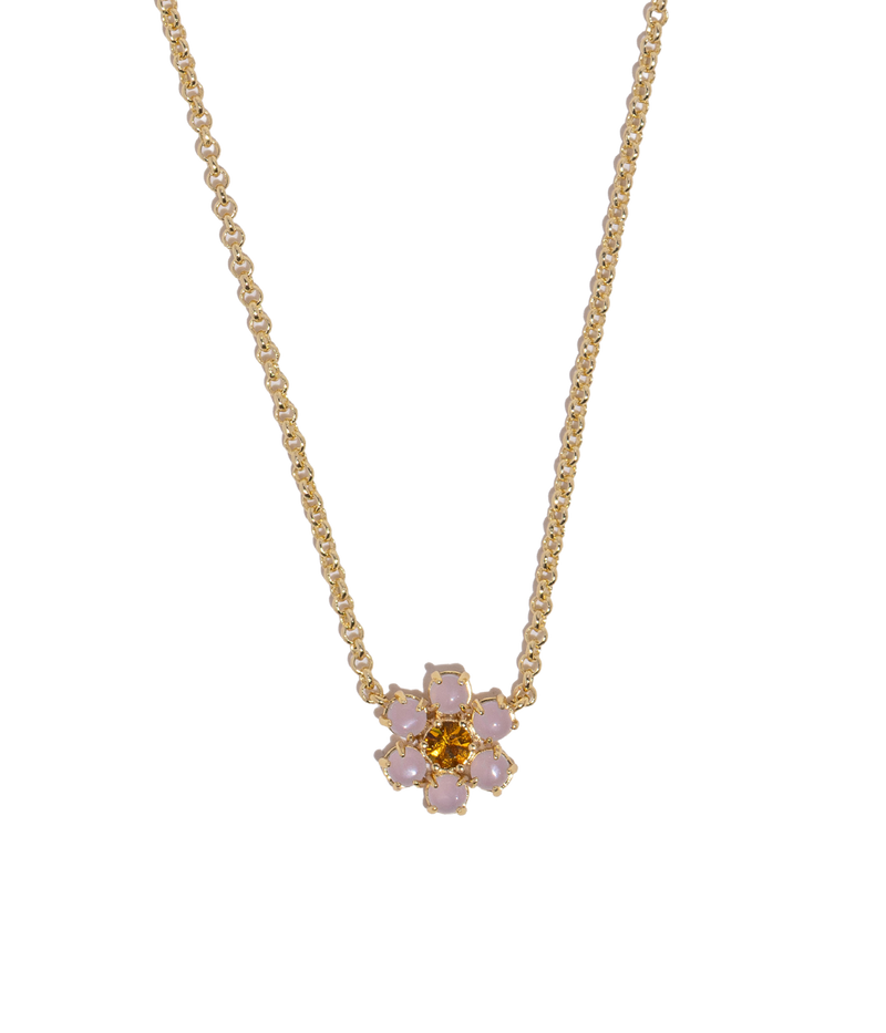 Emeline Flower Necklace in Lavender