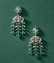 Elena Statement Earrings in Emerald